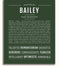 Bailey (female) | Name Art Print – Name Stories