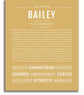 Bailey (male) | Name Art Print – Name Stories