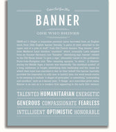 Banner Personalized Name Meaning Art Prints – Name Stories