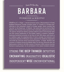Barbara Personalized Name Meaning Art Prints – Name Stories