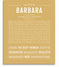 Barbara Personalized Name Meaning Art Prints – Name Stories
