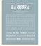 Barbara | Name Art Print – Name Stories