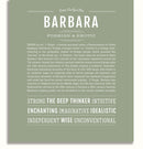 Barbara Personalized Name Meaning Art Prints – Name Stories