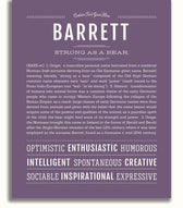Barrett | Name Art Print – Name Stories
