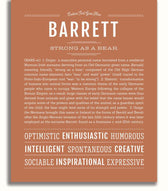 Barrett | Name Art Print – Name Stories