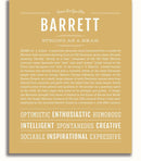 Barrett | Name Art Print – Name Stories