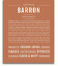Barron | Name Art Print – Name Stories