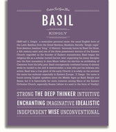 Basil | Name Art Print – Name Stories