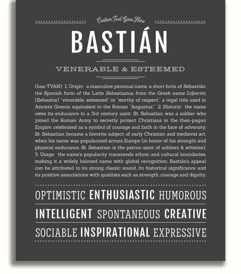 Bastian | Name Art Print – Name Stories