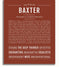 Baxter Personalized Name Meaning Art Prints – Name Stories