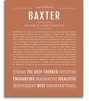 Baxter Personalized Name Meaning Art Prints – Name Stories