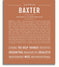 Baxter Personalized Name Meaning Art Prints – Name Stories