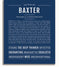 Baxter Personalized Name Meaning Art Prints – Name Stories