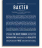Baxter Personalized Name Meaning Art Prints – Name Stories