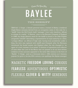 Baylee | Name Art Print – Name Stories