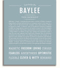Baylee | Name Art Print – Name Stories