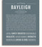 Bayleigh | Name Art Print – Name Stories