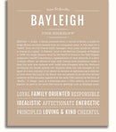 Bayleigh | Name Art Print – Name Stories
