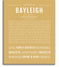 Bayleigh | Name Art Print – Name Stories