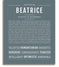 Beatrice Personalized Name Meaning Art Prints – Name Stories