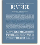 Beatrice | Name Art Print – Name Stories