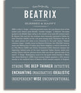 Beatrix | Name Art Print – Name Stories