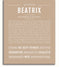 Beatrix | Name Art Print – Name Stories