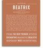 Beatrix | Name Art Print – Name Stories