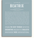 Beatrix | Name Art Print – Name Stories