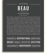 Beau | Name Art Print – Name Stories