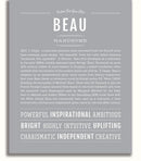Beau | Name Art Print – Name Stories
