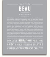 Beau | Name Art Print – Name Stories