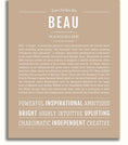 Beau | Name Art Print – Name Stories
