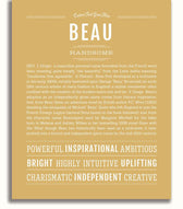 Beau | Name Art Print – Name Stories