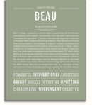 Beau | Name Art Print – Name Stories