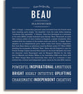 Beau | Name Art Print – Name Stories