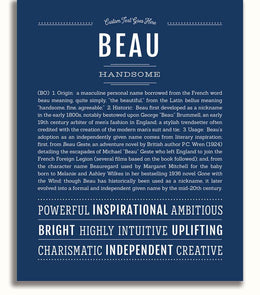 Beau | Name Art Print – Name Stories