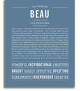 Beau | Name Art Print – Name Stories