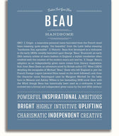 Beau | Name Art Print – Name Stories