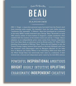 Beau | Name Art Print – Name Stories
