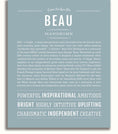 Beau | Name Art Print – Name Stories