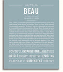Beau | Name Art Print – Name Stories