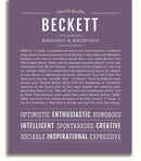 Beckett | Name Art Print – Name Stories