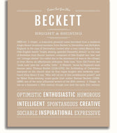 Beckett | Name Art Print – Name Stories