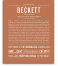 Beckett | Name Art Print – Name Stories
