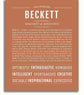 Beckett | Name Art Print – Name Stories