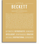 Beckett | Name Art Print – Name Stories