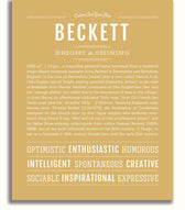 Beckett | Name Art Print – Name Stories