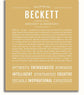 Beckett | Name Art Print – Name Stories