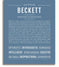 Beckett Personalized Name Meaning Art Prints – Name Stories